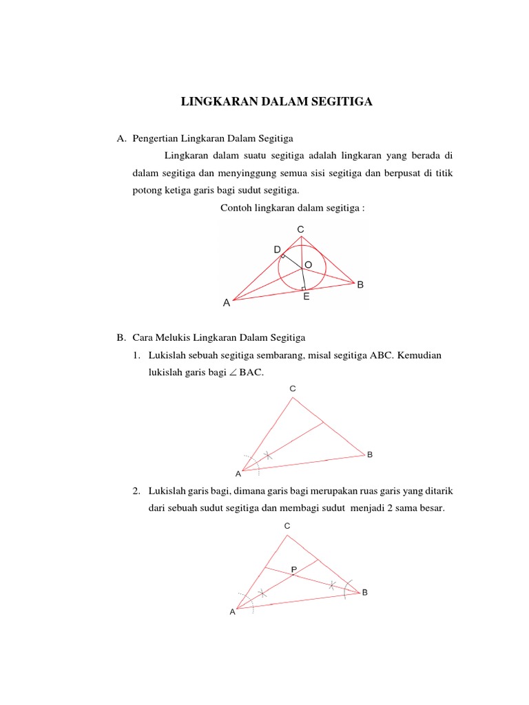 Lingkaran Dalam dan Luar Segitiga | PDF