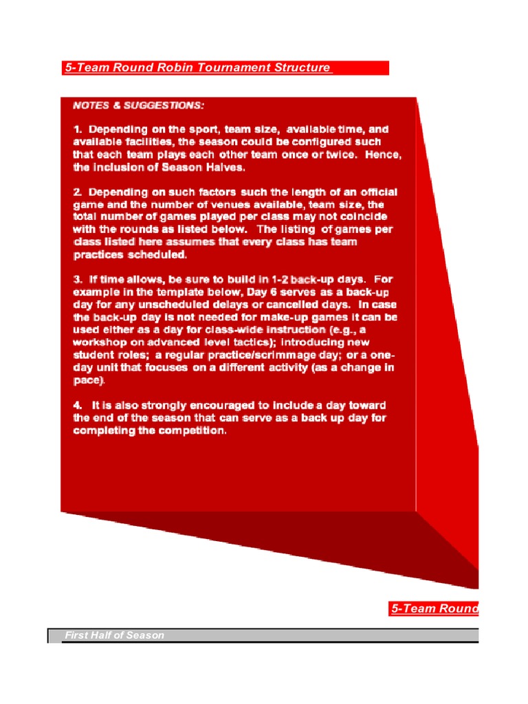 Round Robin | PDF | Board Games Competitions | Sports Competitions