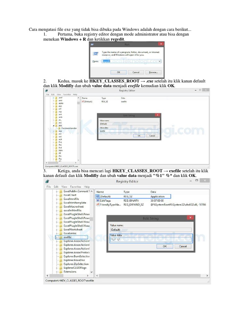 Cara Mengatasi File Exe Yang Tidak Bisa Dibuka Pada Windows Adalah ...