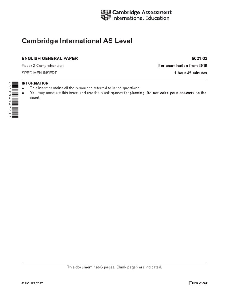 2019 Specimen Paper 2 Insert | PDF | Wind Turbine | Nature