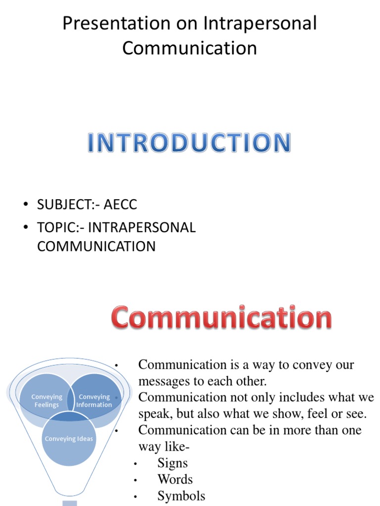 English Intrapersonal Communication | PDF | Communication | Neuroscience