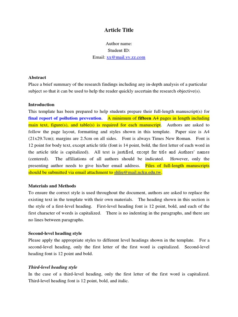 Scientific Writing Format | PDF | Paragraph
