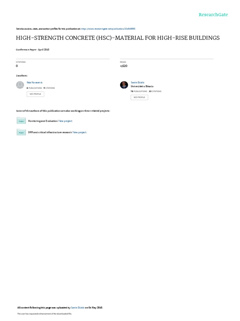 High Strength Concrete - Material For High Rise Buldings | PDF ...