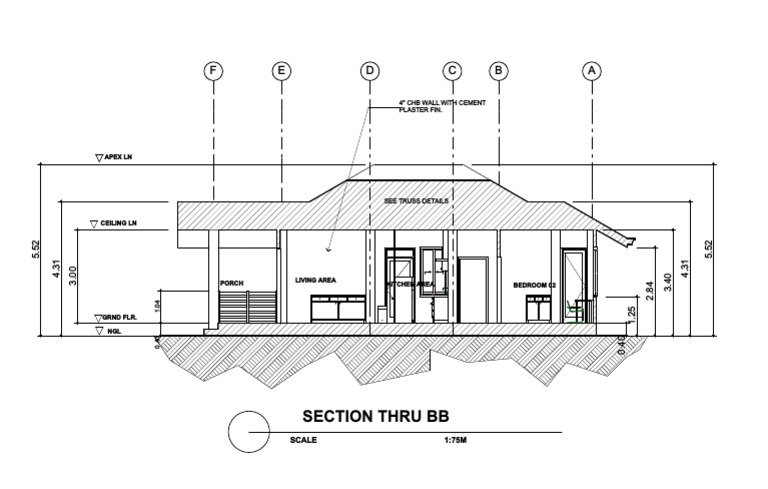 Section Thru BB: F E D B A C | PDF