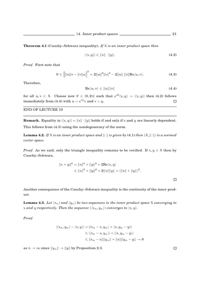 Hilbert Space PDF | PDF | Hilbert Space | Banach Space