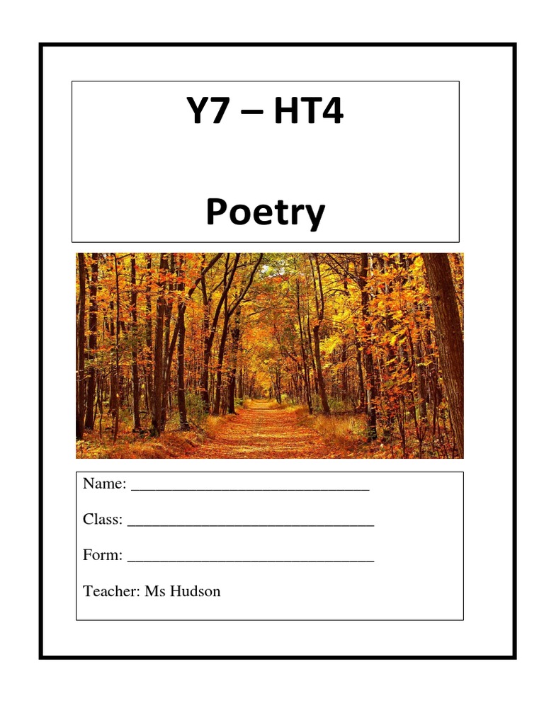 Y7 Poetry Booklet Analysis and Writing | PDF | Metaphor | Poetry