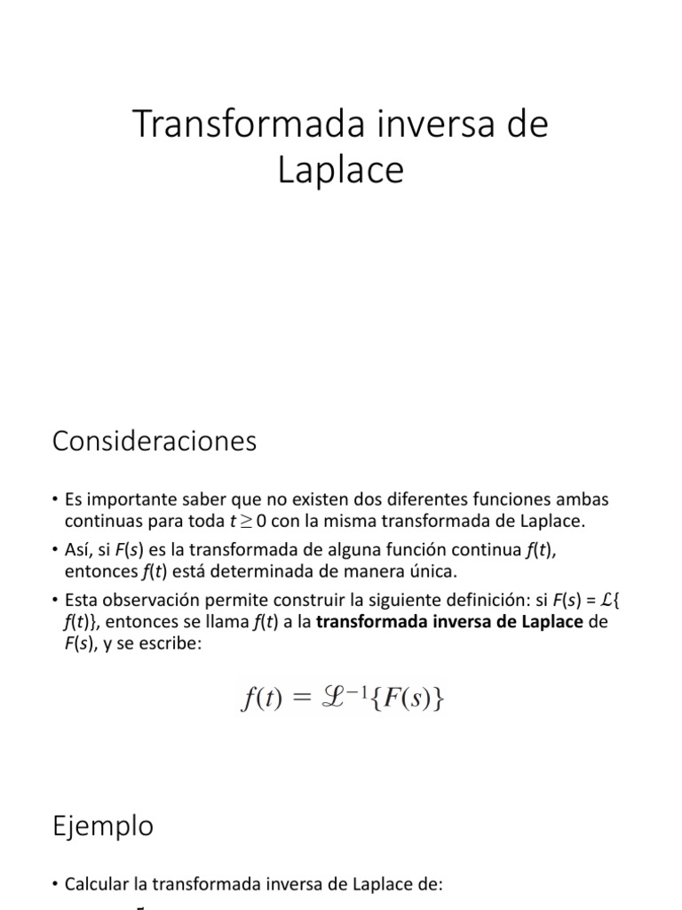 Transformada Inversa de Laplace | PDF