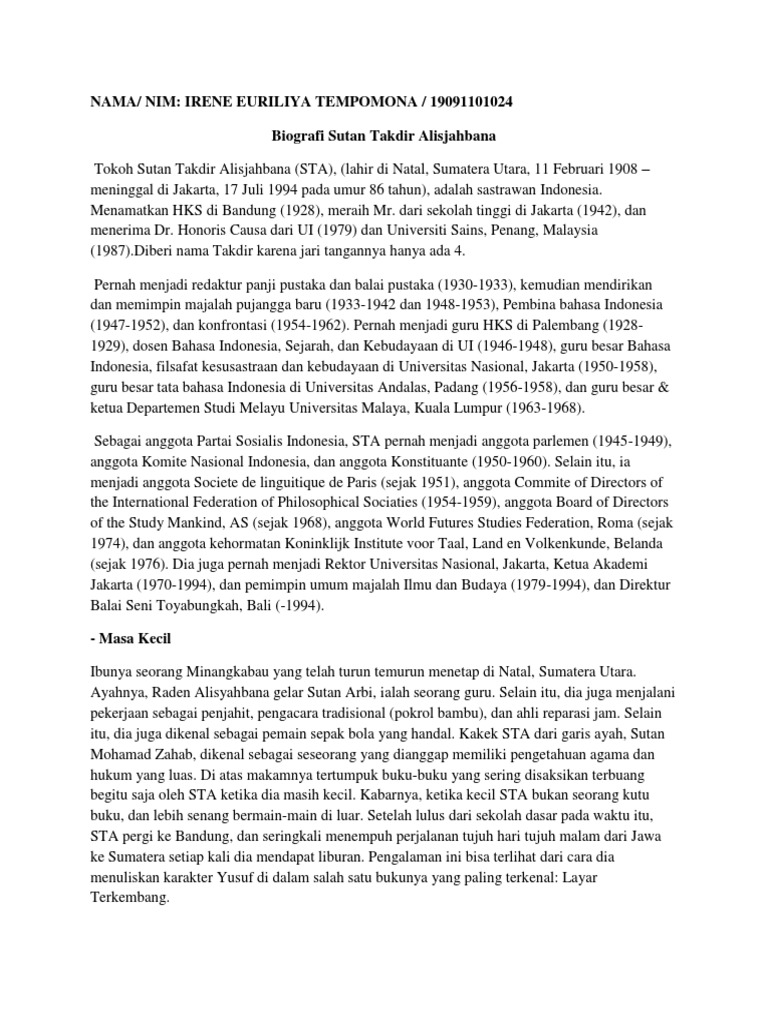 Biografi Tokoh Sejarah Indonesia | PDF