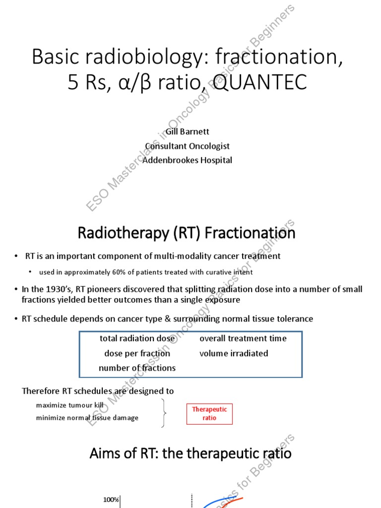 Basic Radiobiology Principles: Fractionation, the 5 Rs, and the α/β ...