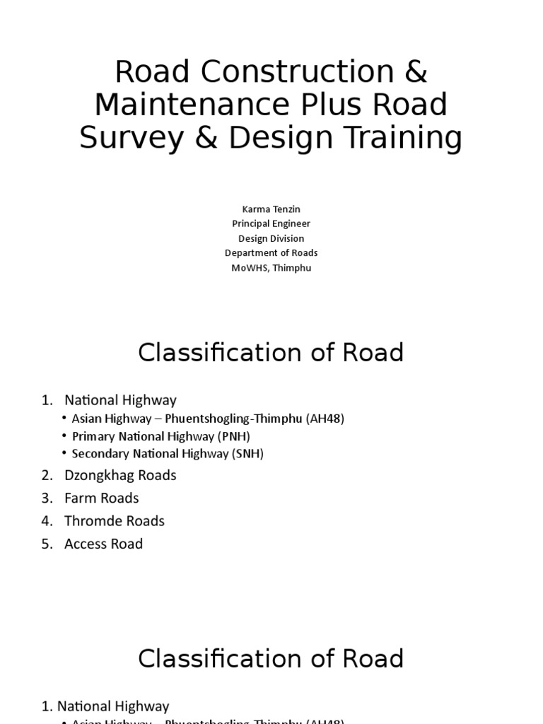 Road Construction & Maintenance Plus Road Survey & Design Training ...