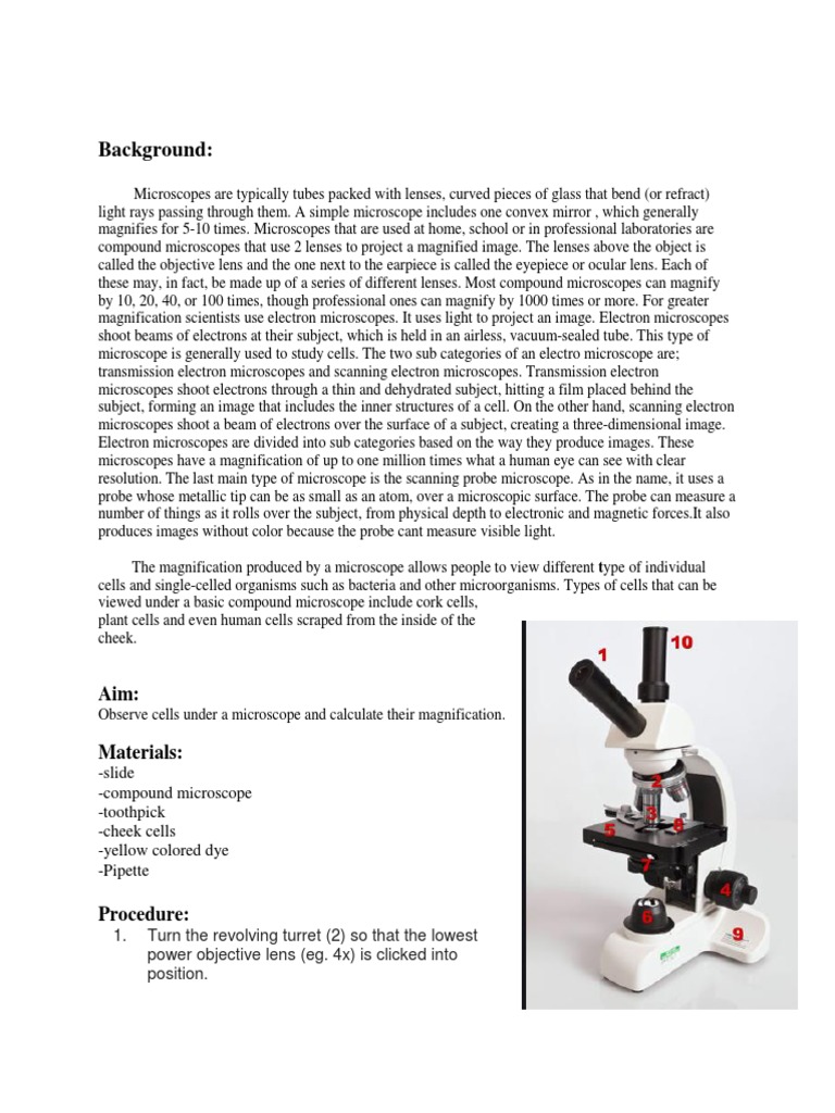 Bio Lab | PDF | Microscope | Lens (Optics)