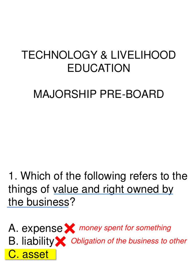 ' TLE PreBoard-rationalization | PDF | Debits And Credits | Mayonnaise ' TLE PreBoard-rationalization | PDF | Debits And Credits | Mayonnaise