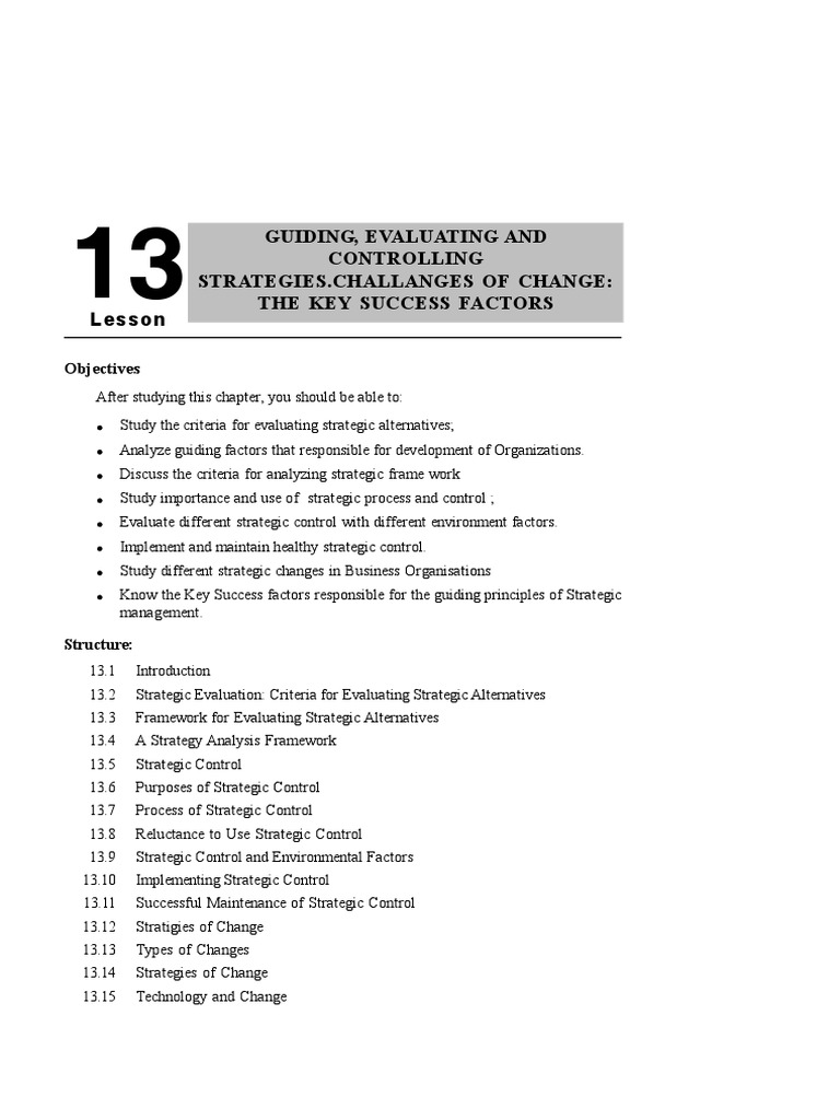 BPSM Unit V PDF | PDF | Strategic Management | Evaluation