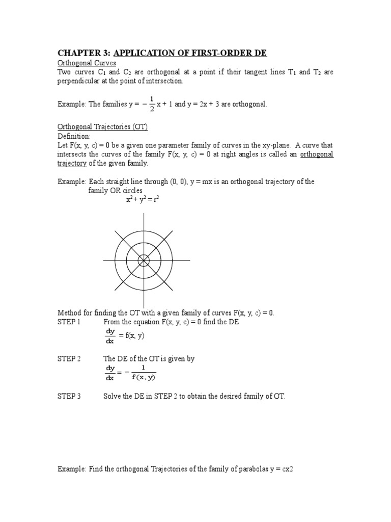 Chapter 3: Application of First-Order de | PDF | Line (Geometry ...