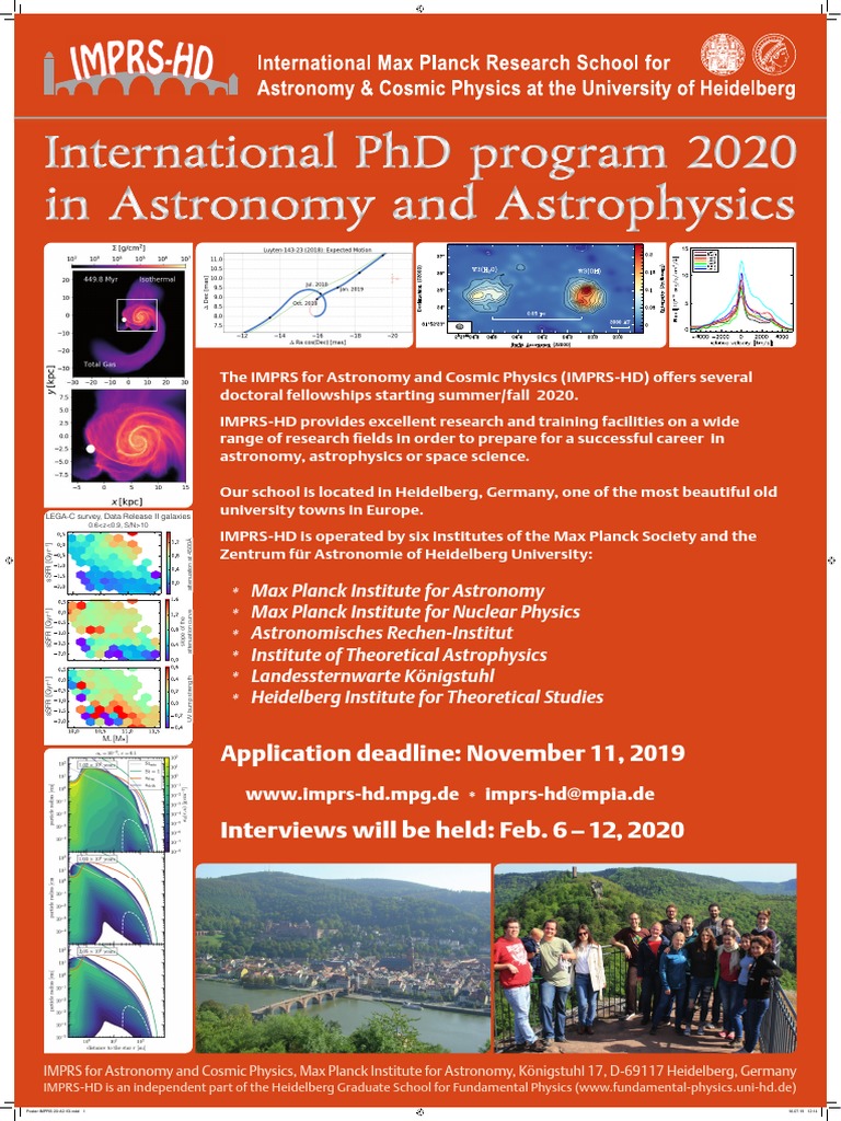 Poster IMPRS 20 A2 | PDF | Astronomy | Natural Sciences