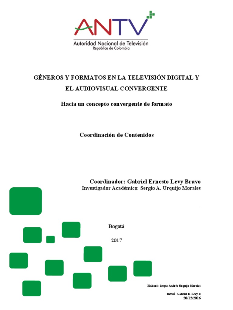 Generos y Formatos en Avdc-Contenidos Antv | PDF | Televisión de realidad | Televisión
