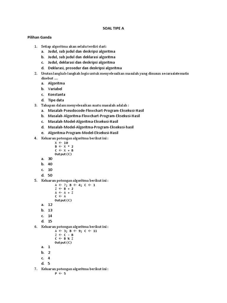 Soal Remedial Alpro | PDF