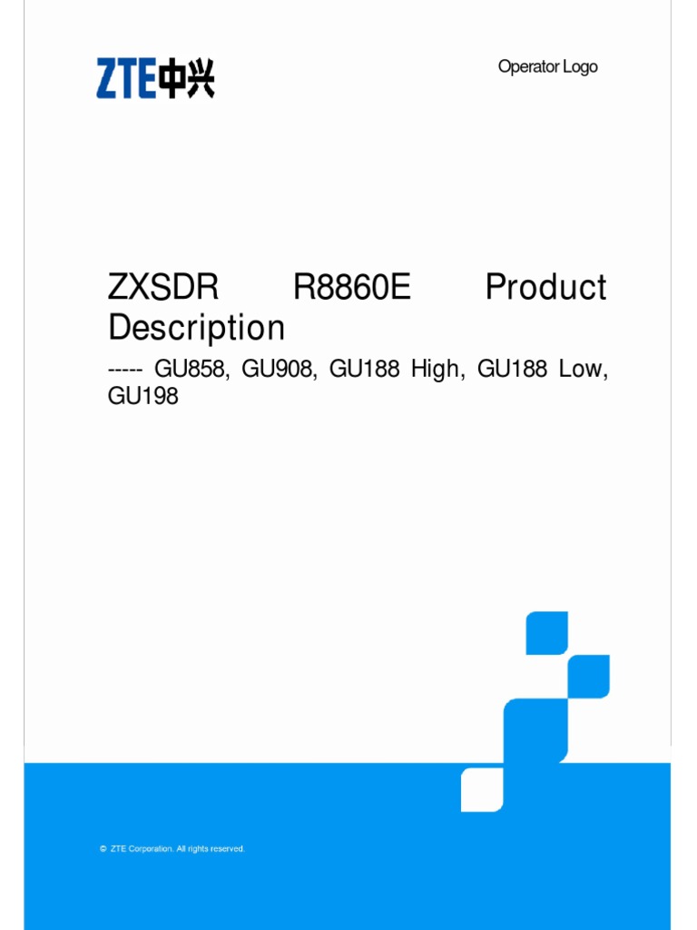 Manual Rru Zte ZXSDR r8860 | PDF | Electrical Connector | Gsm