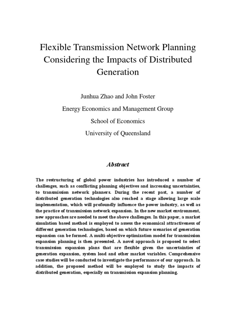 Flexible Transmission Network Planning Considering The Impacts of ...