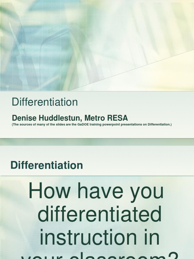 Effective Differentiation Strategies | PDF | Differentiated Instruction ...