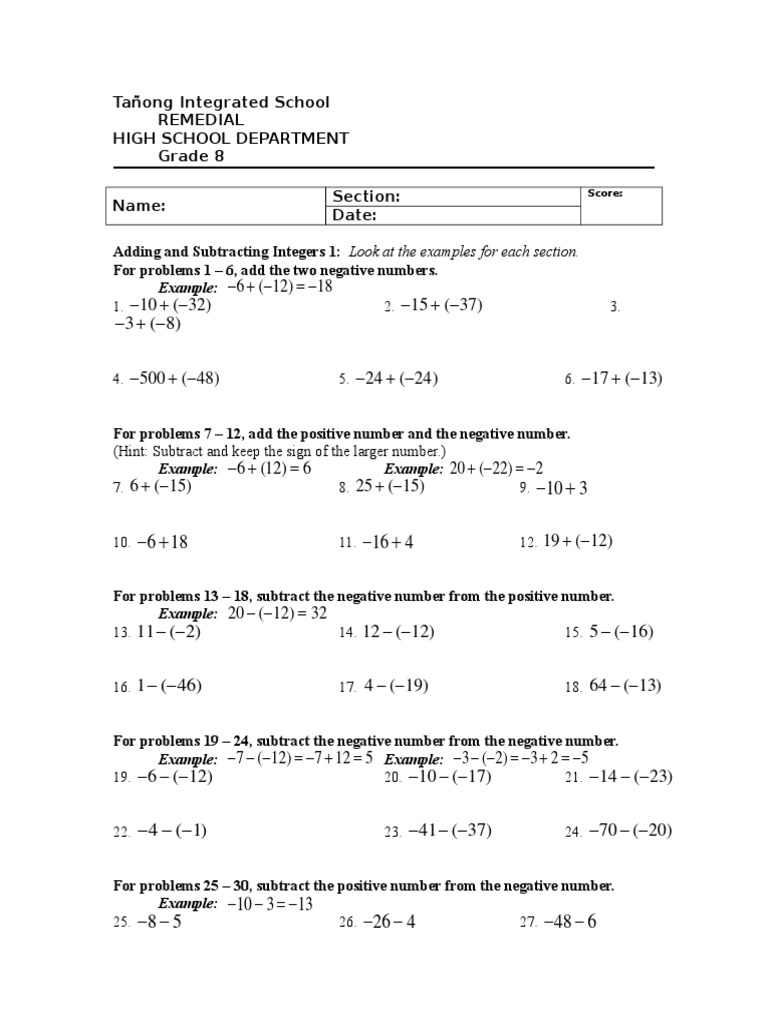 Integers | PDF | Numbers | Mathematical Objects
