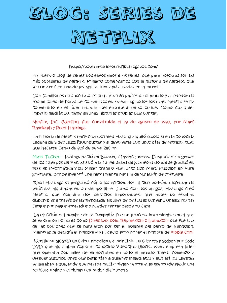 Historia de Netflix | PDF | Netflix | Tecnología digital