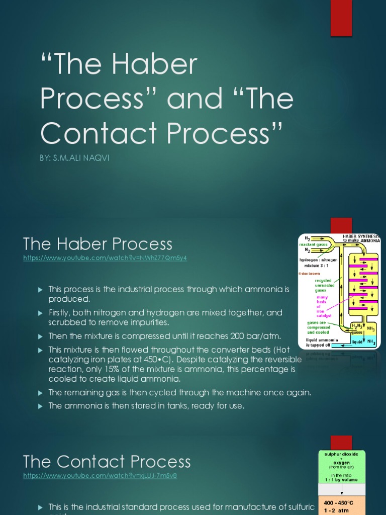 The Haber Process and The Contact Process | PDF