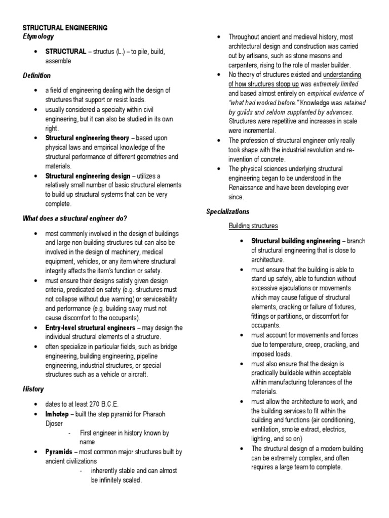 Structural Engineering Reviewer | PDF | Structural Engineering ...