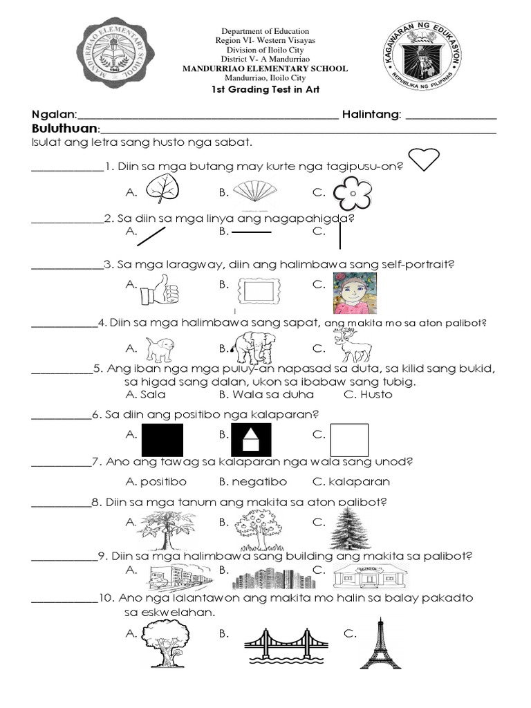 1st Grading ART | PDF