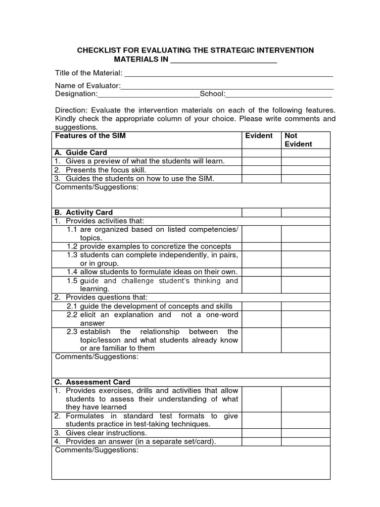 Checklist For Evaluating Sim | PDF | Bias | Learning