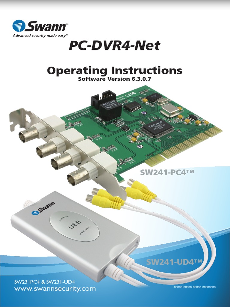 SW241-PC4-PC-DVR4 QSG English 071009 Version6 PDF | PDF | Usb | Microsoft Windows