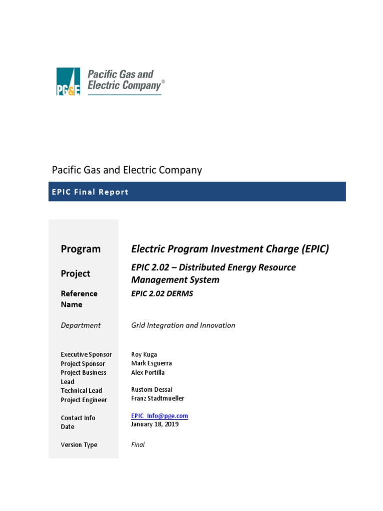 Pacific Gas and Electric Company: Program | PDF | Electrical Grid ...