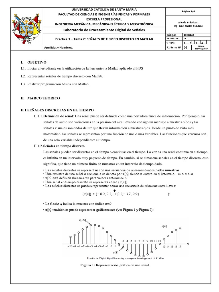 Lab Nº2 - Señales de Tiempo Discreto en Matlab - 2019 - Par | PDF ...