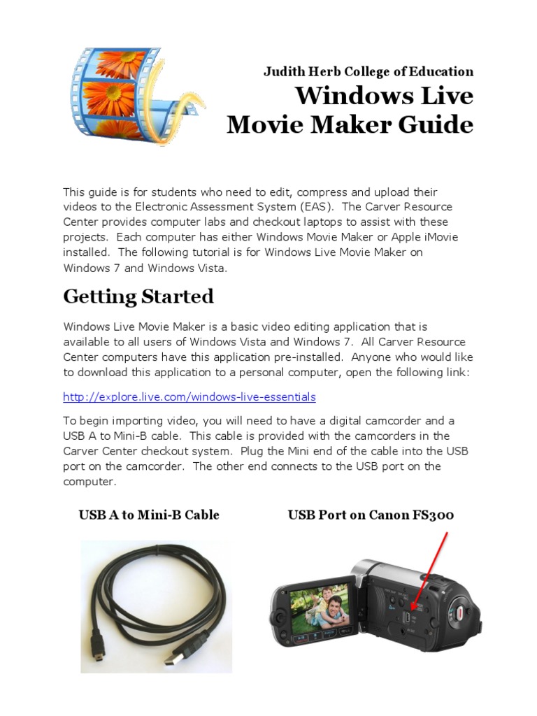 Windows Live Movie Maker Guide: Getting Started | PDF | Personal ...
