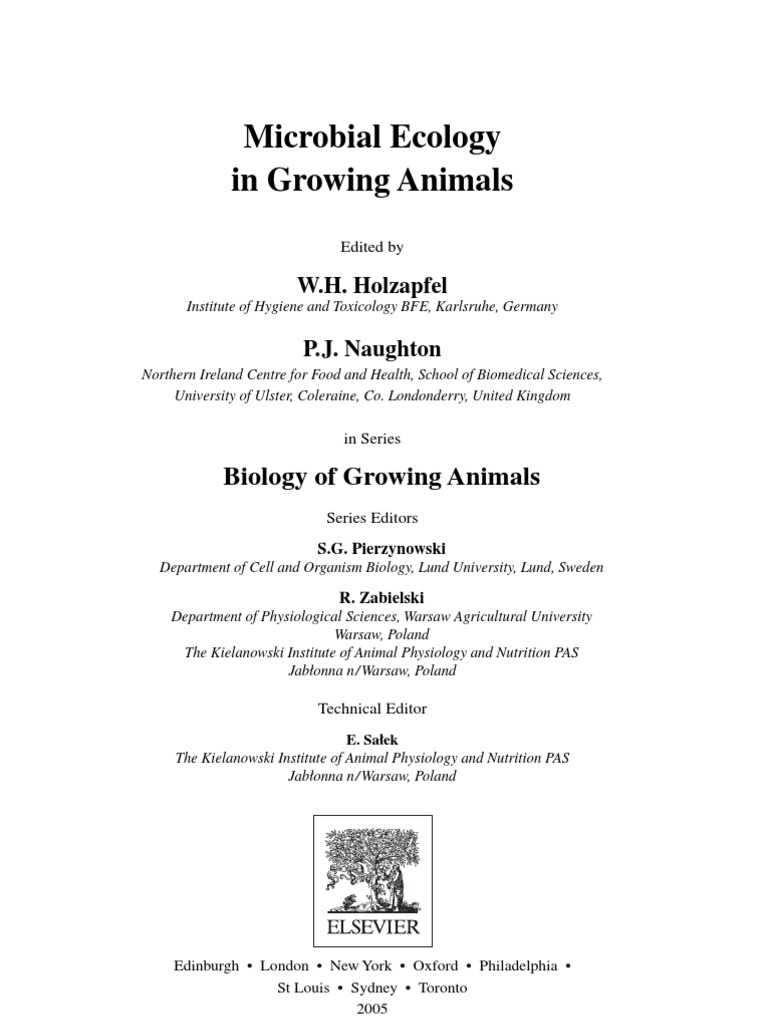 Microbial Ecology in Growing Animals | PDF | Gastrointestinal Tract ...