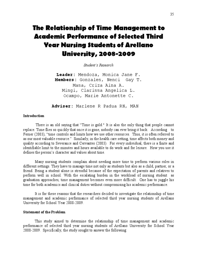 Philippine EJournals - The Relationship of Time Management To Academic ...