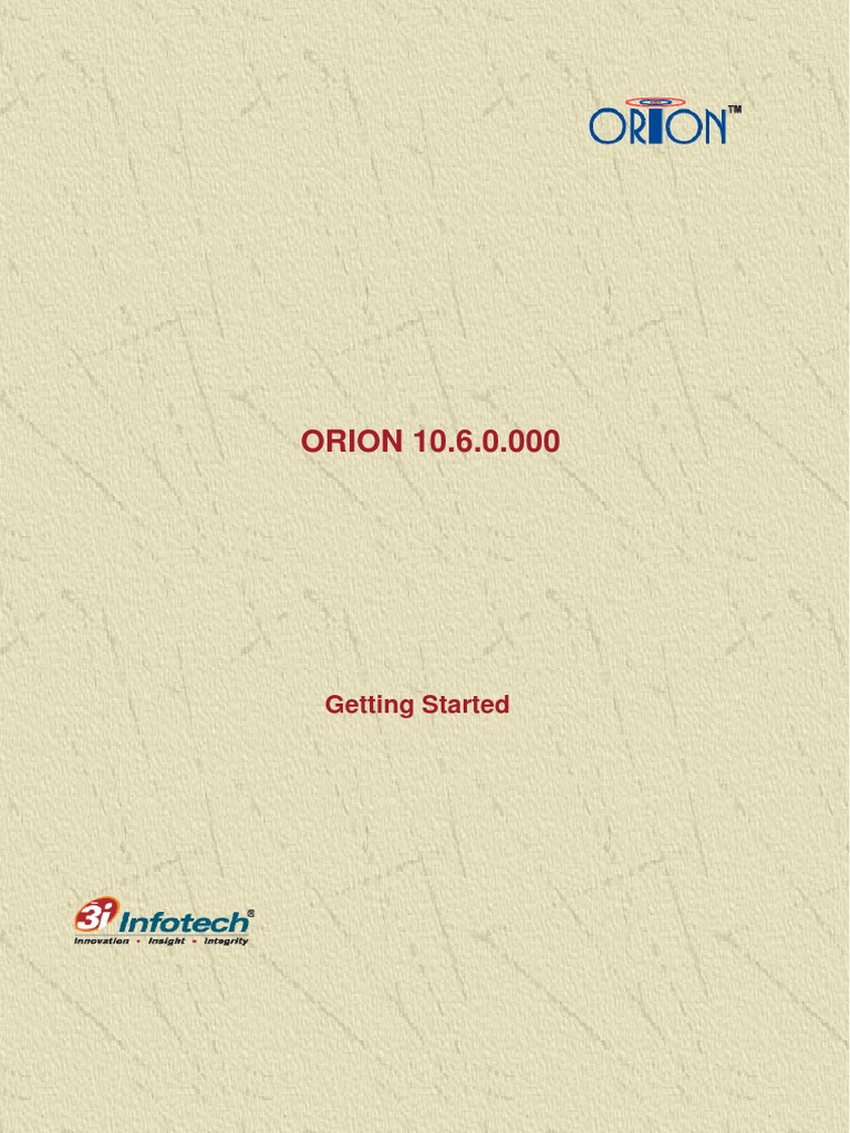 Orion 10.6 - Getting Started | PDF | Icon (Computing) | Enterprise ...