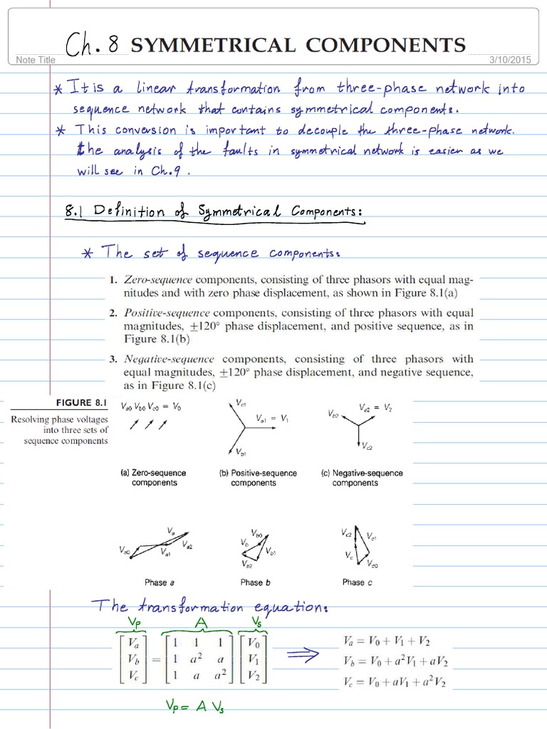 CH 8+Symmetrical+Components-2 PDF | PDF