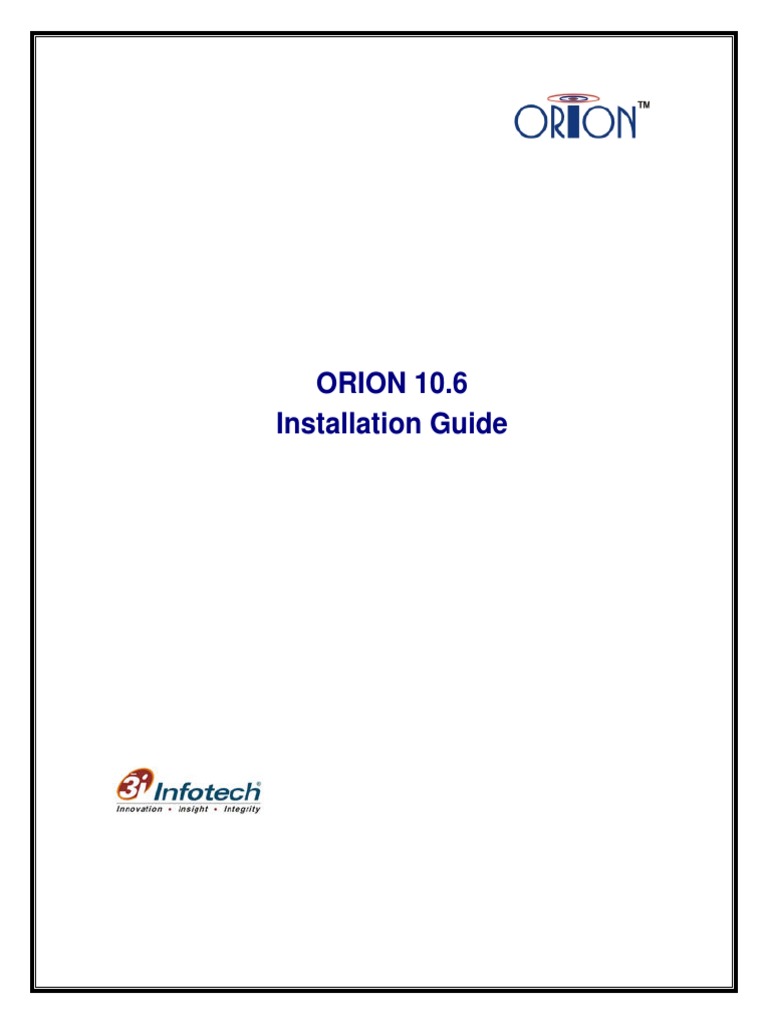 ORION 10.6 Installation Guide | Download Free PDF | Oracle Database ...