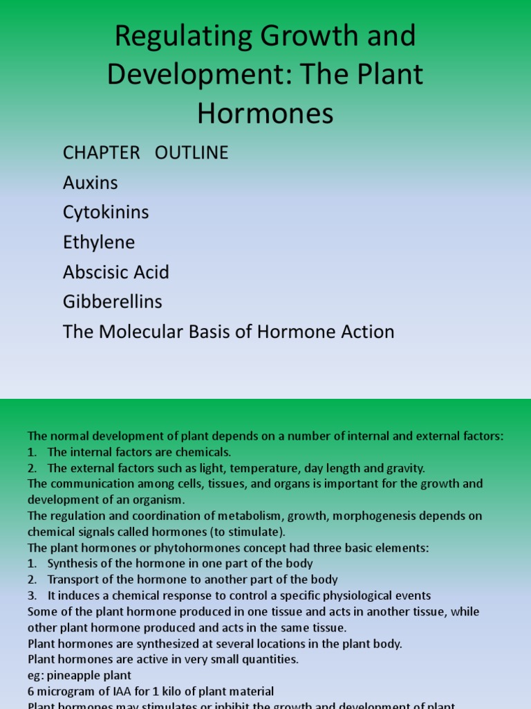 Regulating Growth and Development The Plant Hormones | PDF | Plant ...