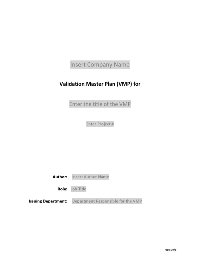 F Validation Master Template | PDF | Verification And Validation ...