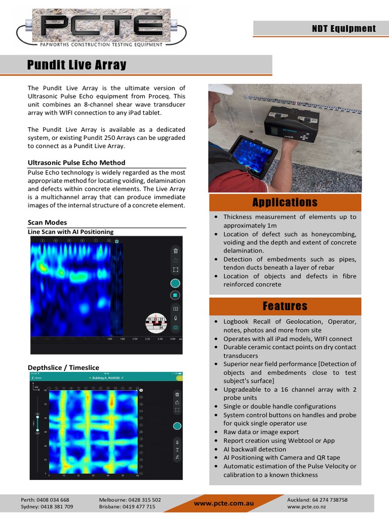 Pundit Live Array: Product Brochure NDT Equipment | PDF | Medical ...