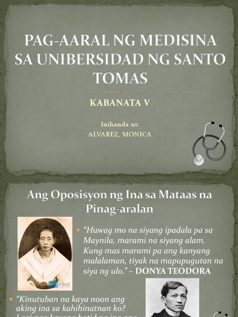 Kabanata V - Pag-Aaral NG Medisina Sa Unibersidad NG Santo Tomas | PDF