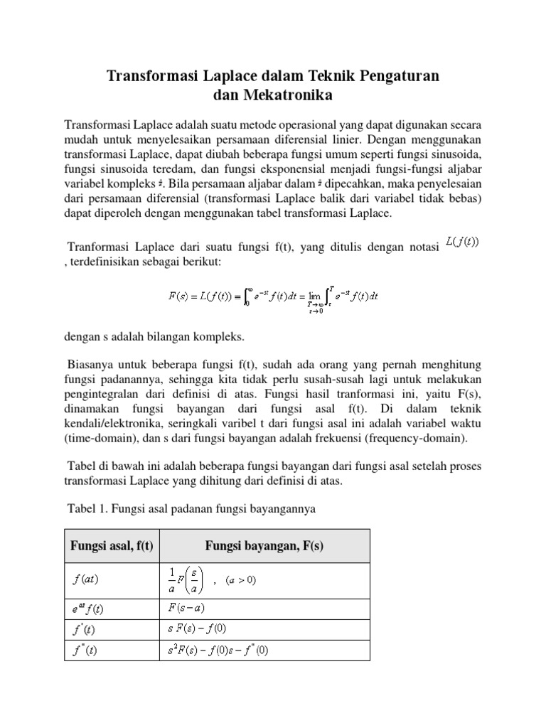 Aplikasi Transformasi Laplace | PDF
