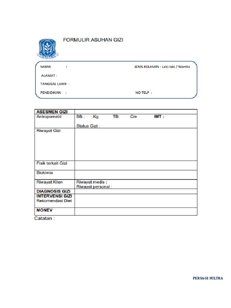 Formulir Konseling (Asuhan Gizi, Bumil Dan Pmba) | PDF