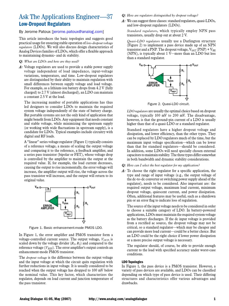 Low Dropout Regulators | PDF | Bipolar Junction Transistor | Amplifier