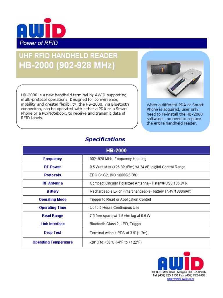HB-2000 Product Sheet | PDF