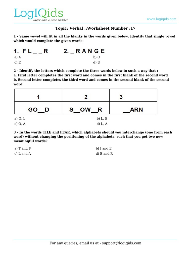 Worksheet PDF | PDF | Alphabet | Word