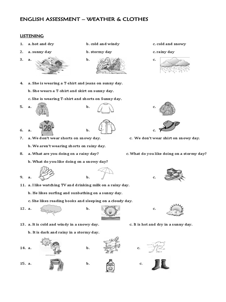 Weather and Clothes | PDF | Human Appearance | Clothing