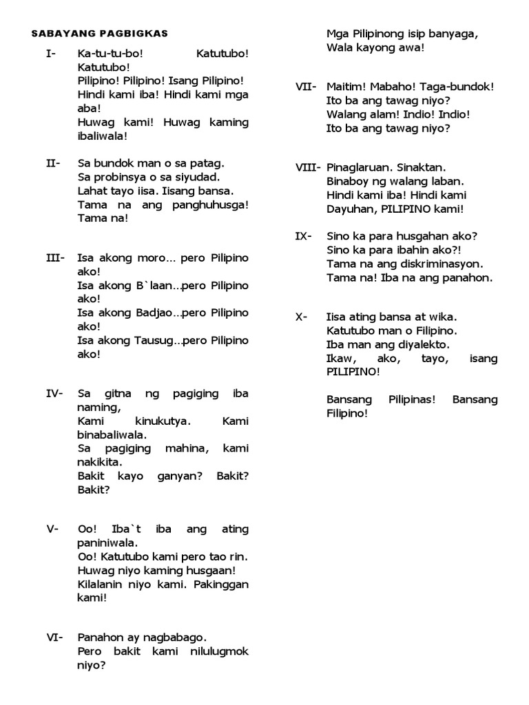 Sabayang Pagbigkas | PDF